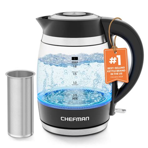 Fast Boil 1 8l Electric Kettle W Tea Infuser Chefman