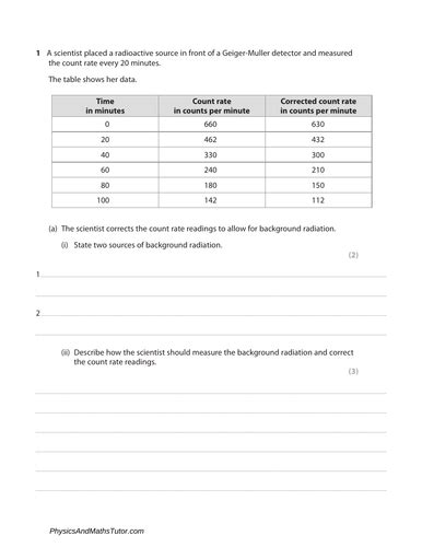 igcse edexcel physics radioactivity and particles complete revision