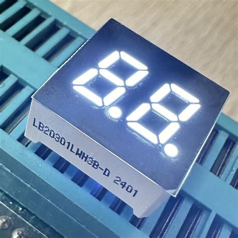Ultra White 7 62mm 2 Digit LED Display 7 Segment Common Cathode For Instrument Panel LED