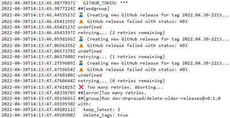Could Not Make A Release After Other Steps Are Done Issue 230