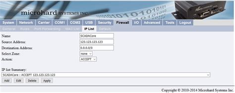 Whitelisting Ip Addresses On Microhard Modems Scadacore