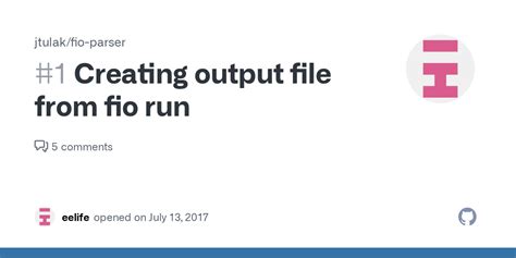 Creating Output File From Fio Run · Issue 1 · Jtulakfio Parser · Github