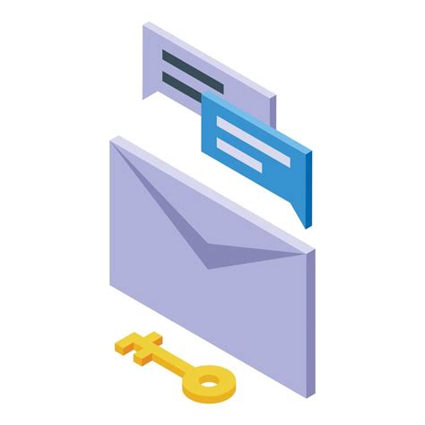 Secured Mail Icon Isometric Vector Vpn Network Vector Art At Vecteezy