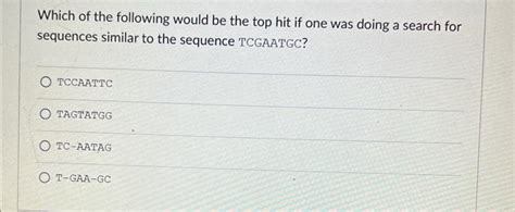 Solved Bioinformatics Is A Field Of Science Seeking To Chegg