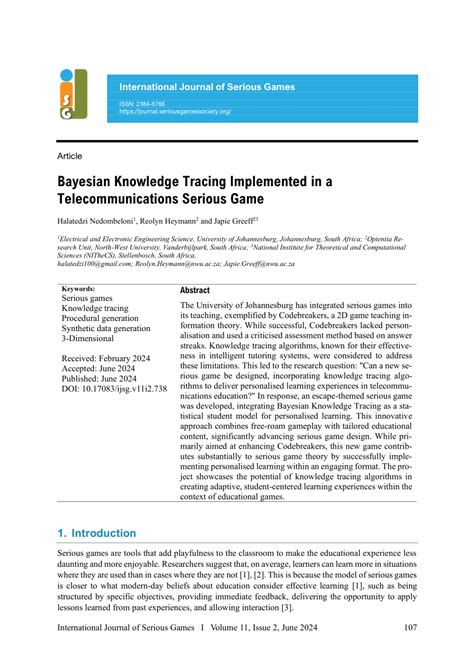 Pdf Bayesian Knowledge Tracing Implemented In A Telecommunications