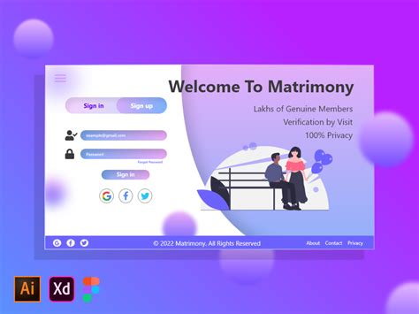 Matrimony Login Page Ui Design By Praveen Kumar On Dribbble