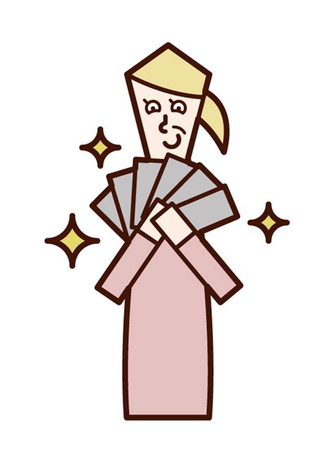 백만장자 여성 일러스트 무료 일러스트 소재집 Kukukeke