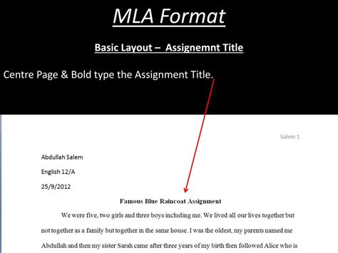 PPT MLA Format PowerPoint Presentation Free Download ID