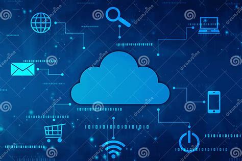 Digital Cloud Computing Concept Ternet Data Storage