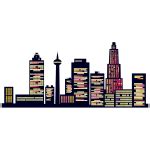Vector Clip Art Of Black Outline Of A Skyline Free Svg