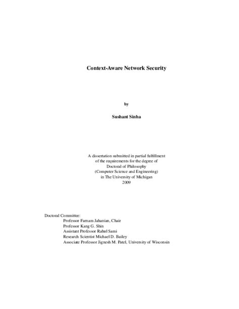 Pdf Context Aware Network Security