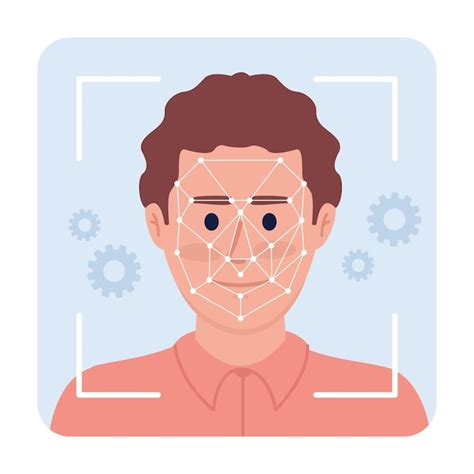 Premium Vector Facial Recognition Technology Flat Concept Vector Spot