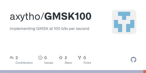 GitHub Axytho GMSK Implementing GMSK At Bits Per Second