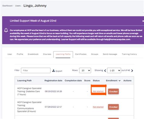 Manually Mark A Learning Path Complete