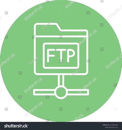 Ftp Protocol Vector Icon Which Suitable Stock Vector Royalty Free Shutterstock