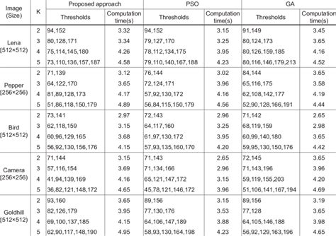 Optimal Thresholds And Computation Times Based On Entropy Criterion