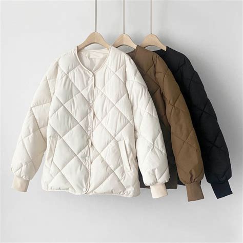 메일리 웰론 퀄팅 오버핏 경량 누빔 노카라 깔깔이 겨울 여자 여성 숏 패딩 점퍼 아우터 위시버킷