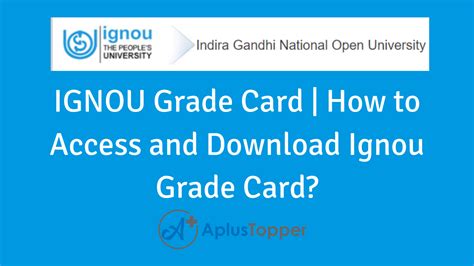 IGNOU Grade Card How To Access And Download Ignou Grade Card CBSE Library
