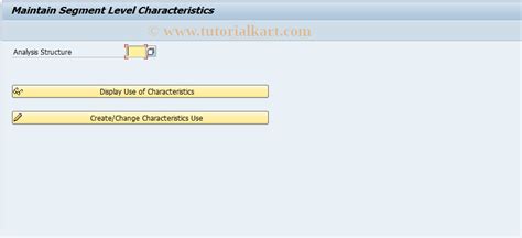 AFWS SAP Tcode Maintain Segment Level Characteristic