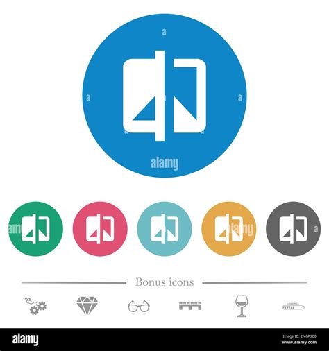 Invert Theme Flat White Icons On Round Color Backgrounds 6 Bonus Icons Included Stock Vector Invert Theme Flat White Icons On Round Color Backgrounds 6 Bonus Icons Included Stock Vector