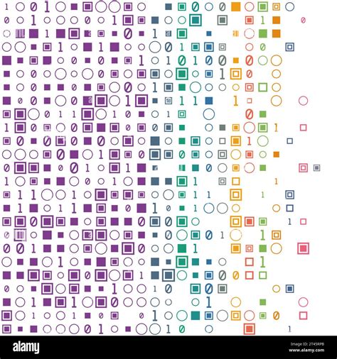 Artistic Geometric Matrix Background In Bold Colors Charming Square Vector Illustration Stock