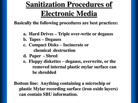Sanitization Of Electronic Media Ppt Download