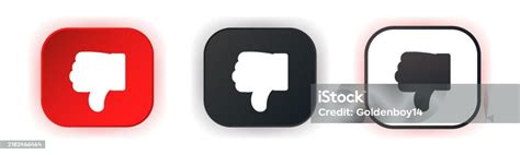 싫어요 아이콘이 설정되어 있습니다 앱 아이콘에 대한 디자인 빨간 버튼 버튼 템플릿입니다 벡터 일러스트 레이 션 3차원 형태에 대한 스톡 벡터 아트 및 기타 이미지 Istock