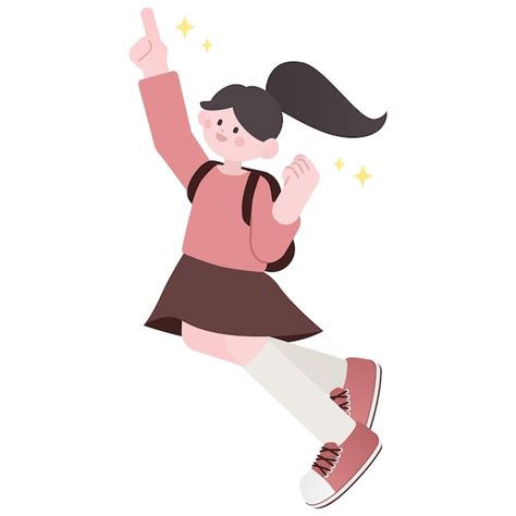 Premium Vector Girl Jumping Up High