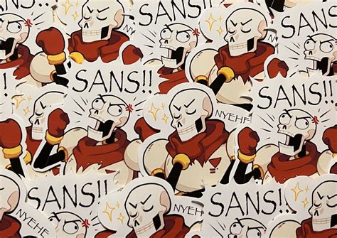 Undertale Frisk Papyrus Sans Stickers Etsy
