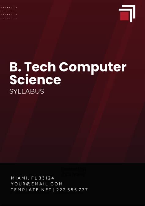Free B Tech Computer Science Syllabus Template To Edit Online