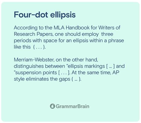 Four Dot Ellipsis When To Use It Grammar Examples Grammarbrain