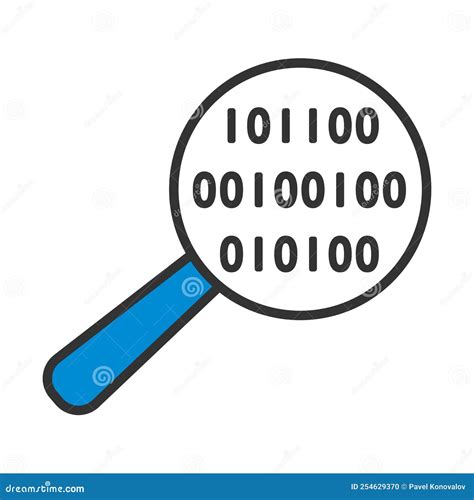 Data Analysing Icon Stock Vector Illustration Of Code 254629370