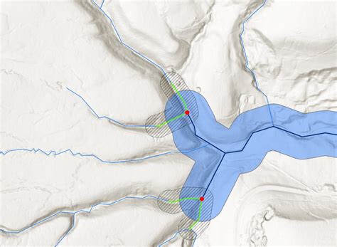 Arcgis Desktop Buffering Line Segments That Intersect Another Segment Using A Specific Field