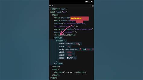 A Simple Html Button With Css Inline Styles Css Html Coding Htmlbasics Programming Youtube