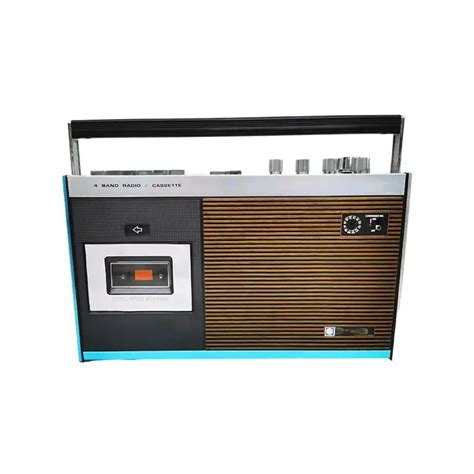 휴대용 빈티지 라디오 카세트 레코더 Usbtf Bt 음악 플레이어 4 밴드 라디오 내장 스테레오 스피커