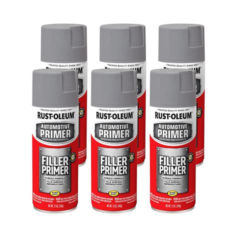 Rust Oleum Automotive Filler Primer Spray Grey 340g Hi Build Formula Fills Imperfections