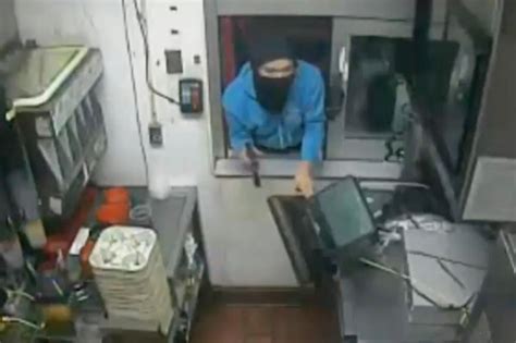 Armed Robber At Philadelphia Mcdonalds Yanks Cash Register Out Drive