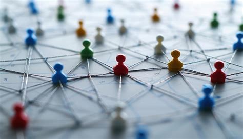 Premium Photo Colorful Network Of Connectors On Paper Creating A