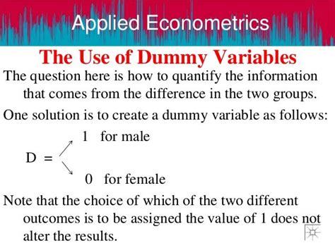 Dummy Variables