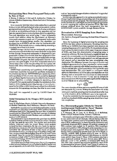 Pdf Serial Comparison In The Glasgow Ecg Analysis Program