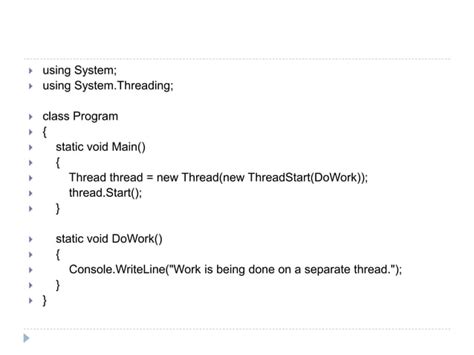 Threads And Synchronization In C Visual Programmingpptx