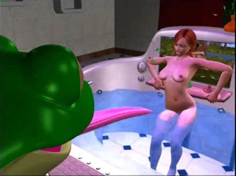 Giant Frog Vores Sexy Redhead