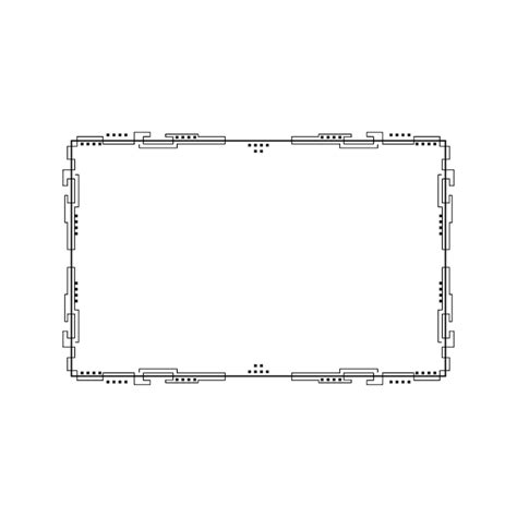 Premium Vector Abstract Black Simple Line Rectangular Frame Doodle Outline Element Vector