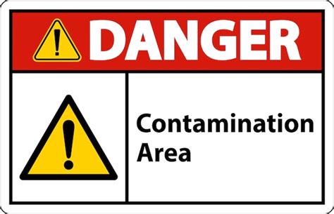 Premium Vector Contamination Area Danger Sign On White Background