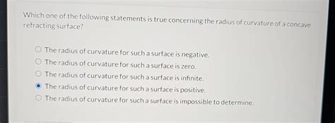 Solved Which One Of The Following Statements Is True