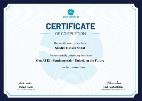 Shadril Hassan Shifat On Linkedin Excited To Share That Ive Completed The Gen Ai E1