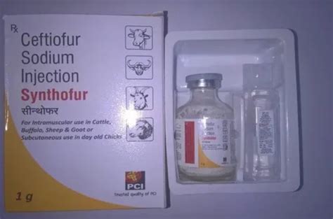 Ceftiofur Sodium Injection Packaging Size 1 G Treatment Bacterial Respiratory Disease At Rs