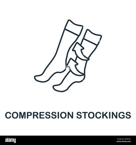 compression stockings line icon monochrome simple compression stockings outline icon for