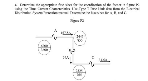 Solved Determine The Appropriate Fuse Sizes For The Chegg Com