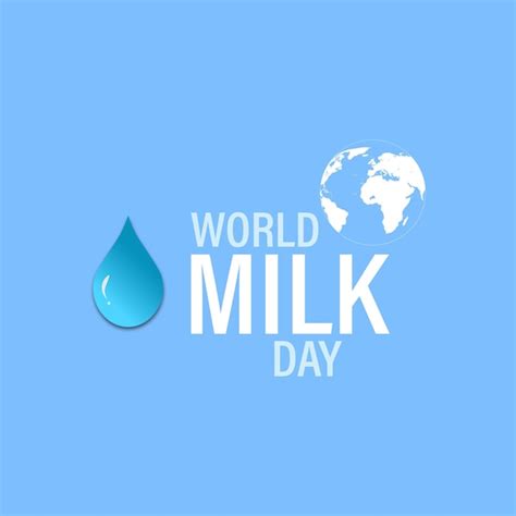 세계 우유의 날 벡터 일러스트 레이 션입니다 프리미엄 벡터